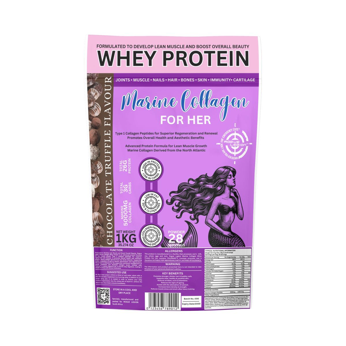 Marine Collagen Whey Protein For Her -1kg – The Rogue Legion